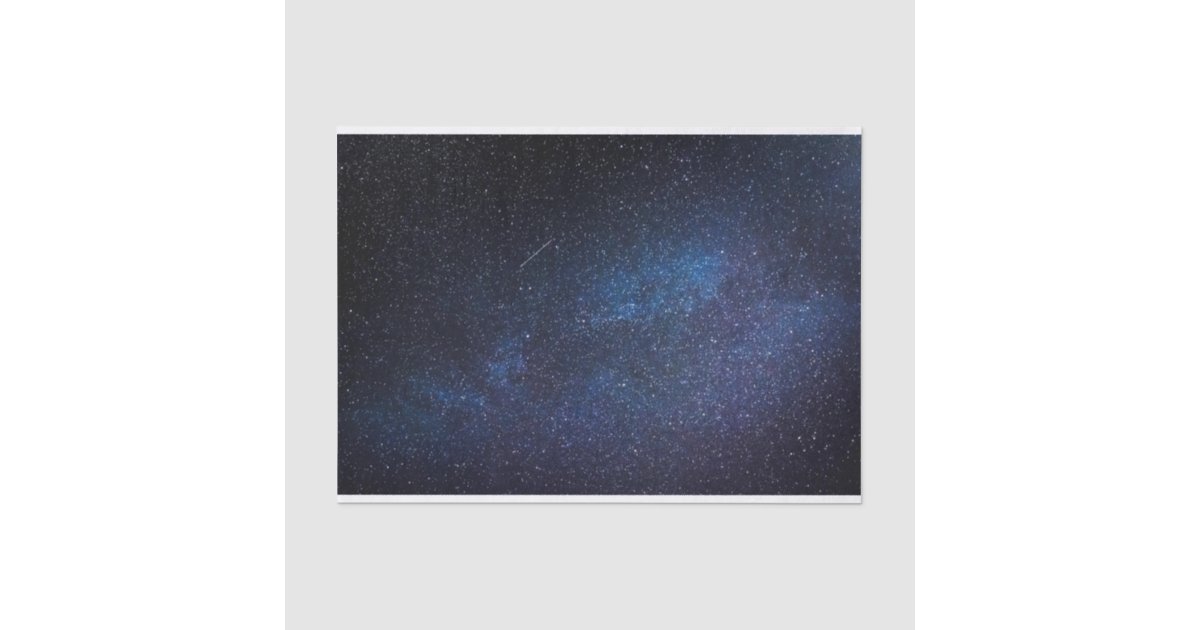 Elegant Blue Milkyway Galaxy Photograph Tissue Paper | Zazzle