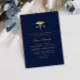 Elegant blue nursing school graduation invitation | Zazzle