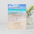 Elegant Blue Ocean Tropical Beach Wedding Invitation | Zazzle