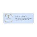 Elegant Blue Peach Floral Confirmation Return Label | Zazzle
