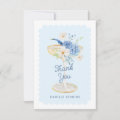 Elegant Blue Petals and Prosecco Thank You Card | Zazzle