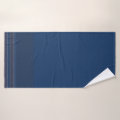 Elegant Blue Regatta Striped Border Bath Towel Set | Zazzle