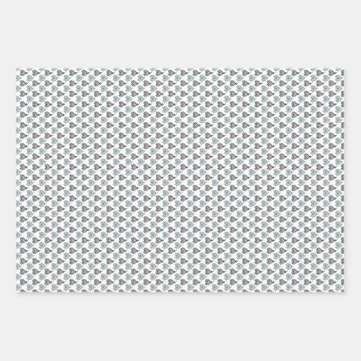 Elegant Blue Rose Floral Pattern Wrapping Paper Sheets | Zazzle