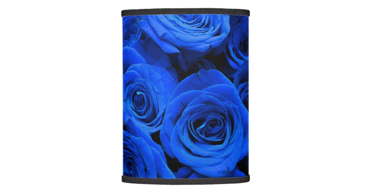 Elegant blue roses blue flowers blue floral lamp shade | Zazzle
