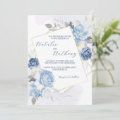 Elegant Blue Roses Wedding Invitation | Zazzle