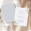 Elegant Blue Script Greenery Wedding Invitation | Zazzle