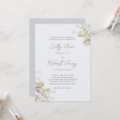 Elegant Blue Script Greenery Wedding Invitation | Zazzle