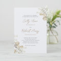 Elegant Blue Script Greenery Wedding Invitation | Zazzle