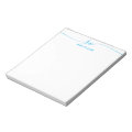 Elegant Blue Script Initial Monogram Notepad | Zazzle