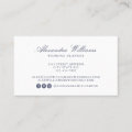 Elegant Blue Script Modern Professional Logo Business Card | Zazzle