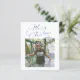 Elegant Blue Script Photo Budget Christmas Card | Zazzle