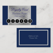 Elegant Blue & Silver Loyalty Card | Zazzle