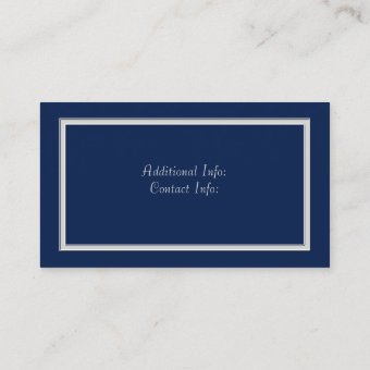 Elegant Blue & Silver Loyalty Card | Zazzle