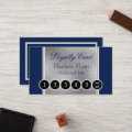 Elegant Blue & Silver Loyalty Card | Zazzle