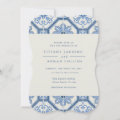 Elegant Blue Spanish Tile Wedding Invitation | Zazzle