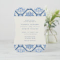 Elegant Blue Spanish Tile Wedding Invitation | Zazzle