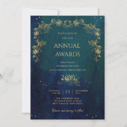 Elegant Blue Starry Night Awards / Gala Night Invitation | Zazzle