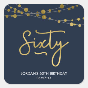 60th Birthday Stickers | Zazzle