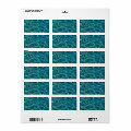 Elegant blue teal water pattern ocean lake waves label | Zazzle