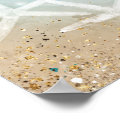 Elegant Blue Teal Watercolor Beach Welcome Party Poster | Zazzle