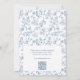 Elegant Blue Victorian QR Code RSVP Wedding Invitation | Zazzle