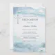 Elegant Blue Watercolor Dedication for Boy Invitation | Zazzle