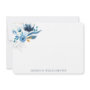Elegant Blue Watercolor Floral Personal Stationery Note Card | Zazzle