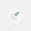 Elegant Blue White Christmas Tree Holiday Party Napkins | Zazzle