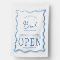 Elegant Blue & White Hand Drawn We Are Open Flag | Zazzle