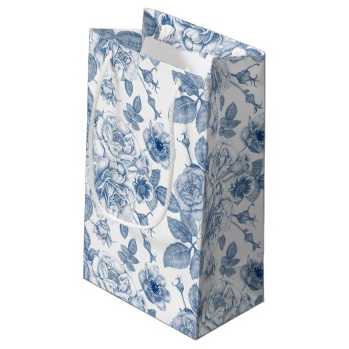 elegant blue white vintage party bag | Zazzle
