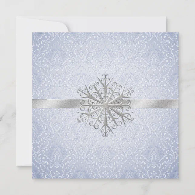 Elegant Blue Winter Wedding Invitation | Zazzle