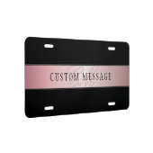 Elegant Blush Faux Rose Gold | Your Message License Plate | Zazzle