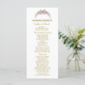 Elegant Blush Floral Gold Frame Wedding Program | Zazzle