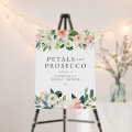 Elegant Blush Petals & Prosecco Bridal Shower Foam Board | Zazzle