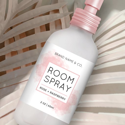 Elegant Blush Pink 2 OZ Room Spray Bottle Label | Zazzle