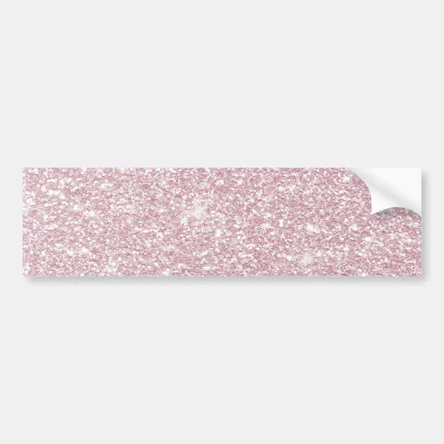 Elegant blush pink abstract trendy girly glitter bumper sticker | Zazzle