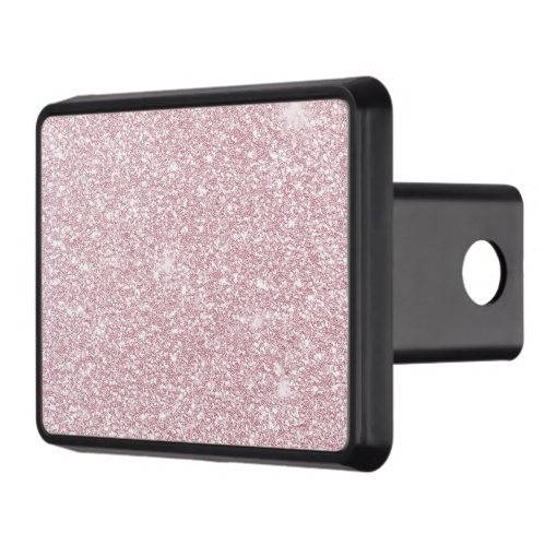 Elegant blush pink abstract trendy girly glitter hitch cover | Zazzle