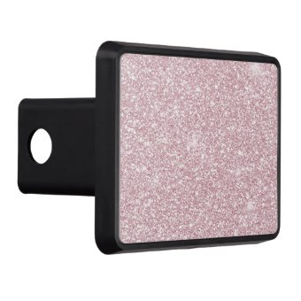 Elegant blush pink abstract trendy girly glitter hitch cover | Zazzle