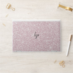 Elegant blush pink abstract trendy girly glitter HP laptop skin | Zazzle