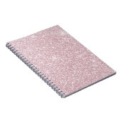 Elegant blush pink abstract trendy girly glitter notebook | Zazzle