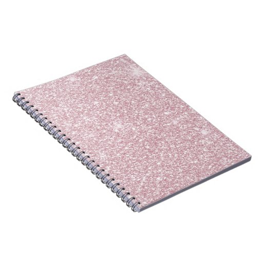 Elegant blush pink abstract trendy girly glitter notebook | Zazzle