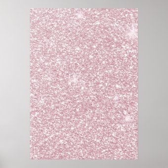 Elegant blush pink abstract trendy girly glitter poster | Zazzle
