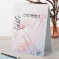 Elegant Blush Pink Daisies Table Tent Sign | Zazzle