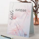 Elegant Blush Pink Daisies Table Tent Sign | Zazzle