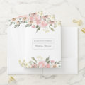 Elegant Blush Pink Floral Custom Wedding Planner Pocket Folder | Zazzle