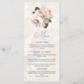 Elegant Blush Pink Floral Menu | Zazzle