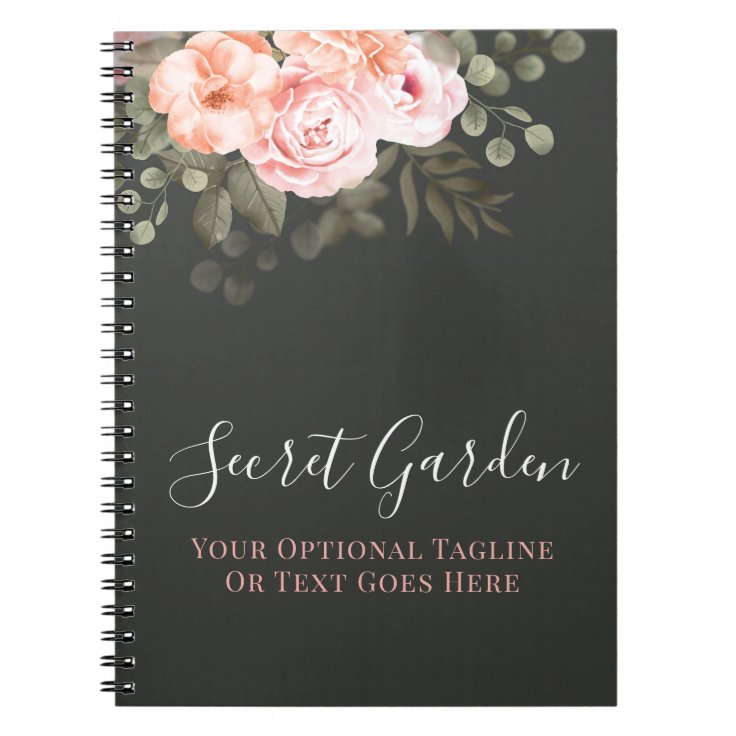 Elegant Blush Pink Floral Roses Modern Journal | Zazzle