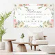 Elegant Blush Pink Floral Spring Wedding Welcome Banner | Zazzle