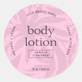 Elegant Blush Pink Lotion Jar Round Product Label | Zazzle