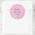 Elegant Blush Pink Lotion Jar Round Product Label | Zazzle